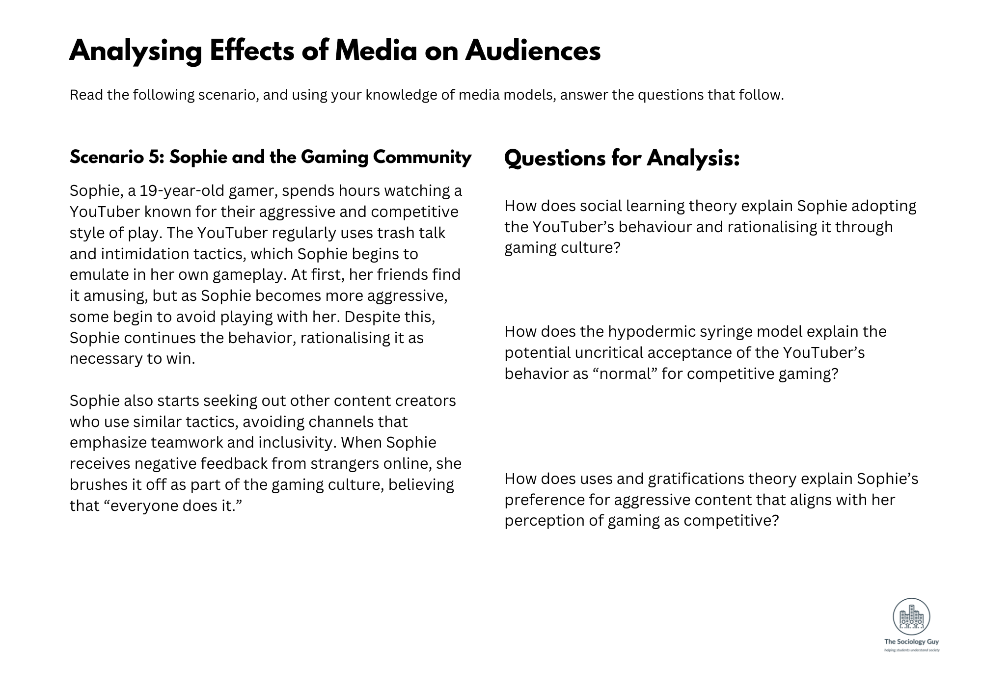 Sociology of Media – Teaching Resources – The Sociology Guy